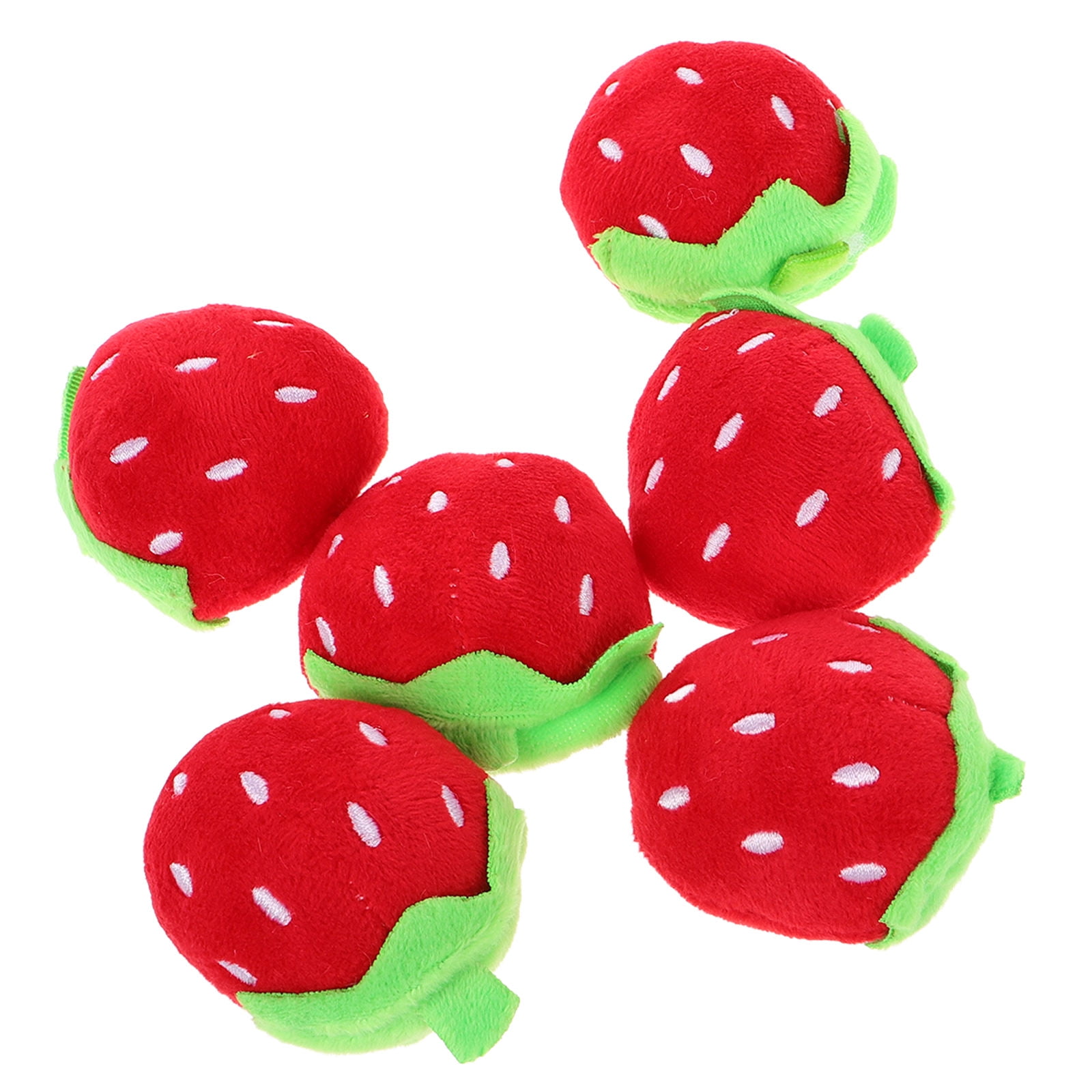 MLINS 6pcs Strawberry Plush Toy Small Soft Strawberry Stuffed Doll Toys ...