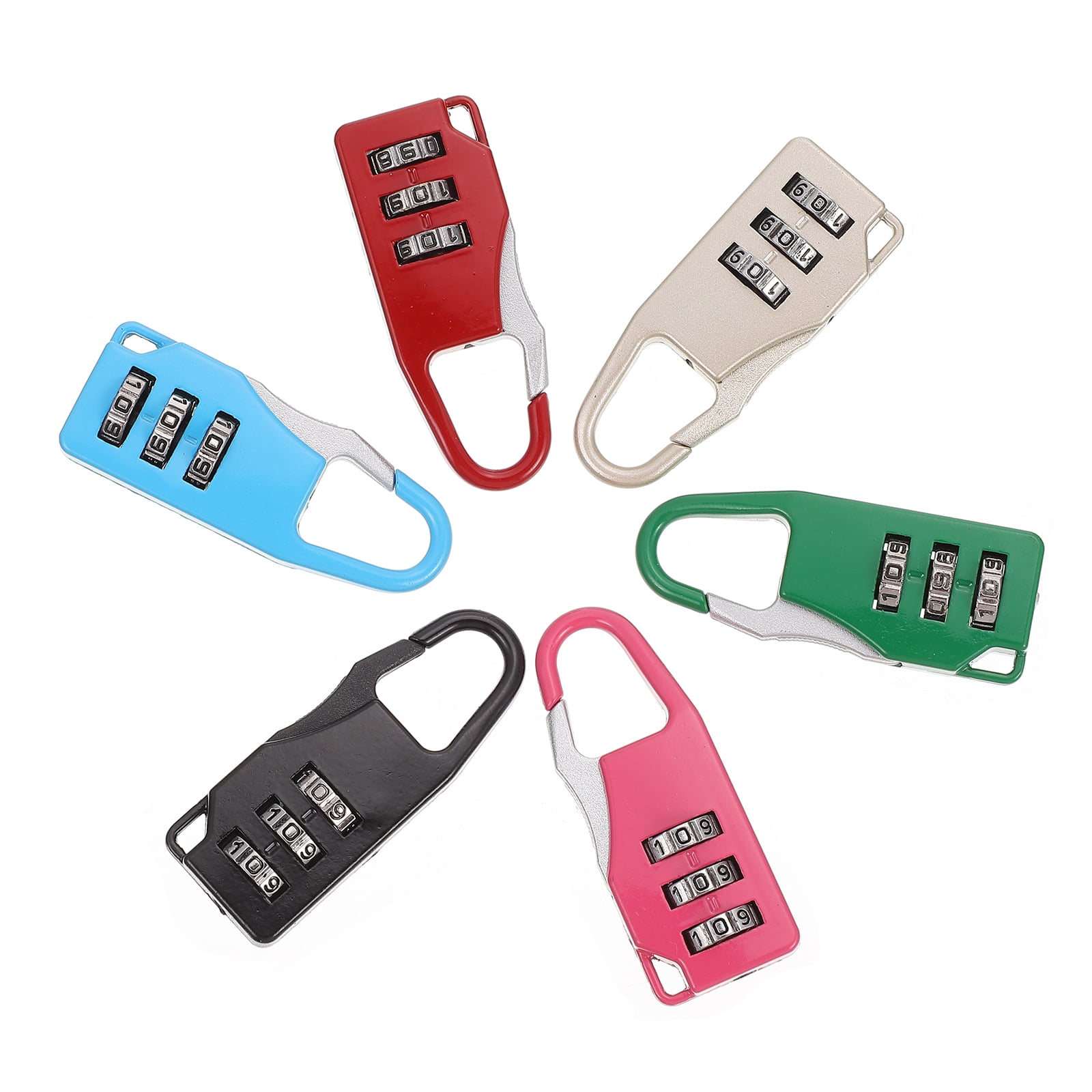 MLINS 6pcs Suitcase Luggage Lock Travel Padlock 3 Number Combination ...