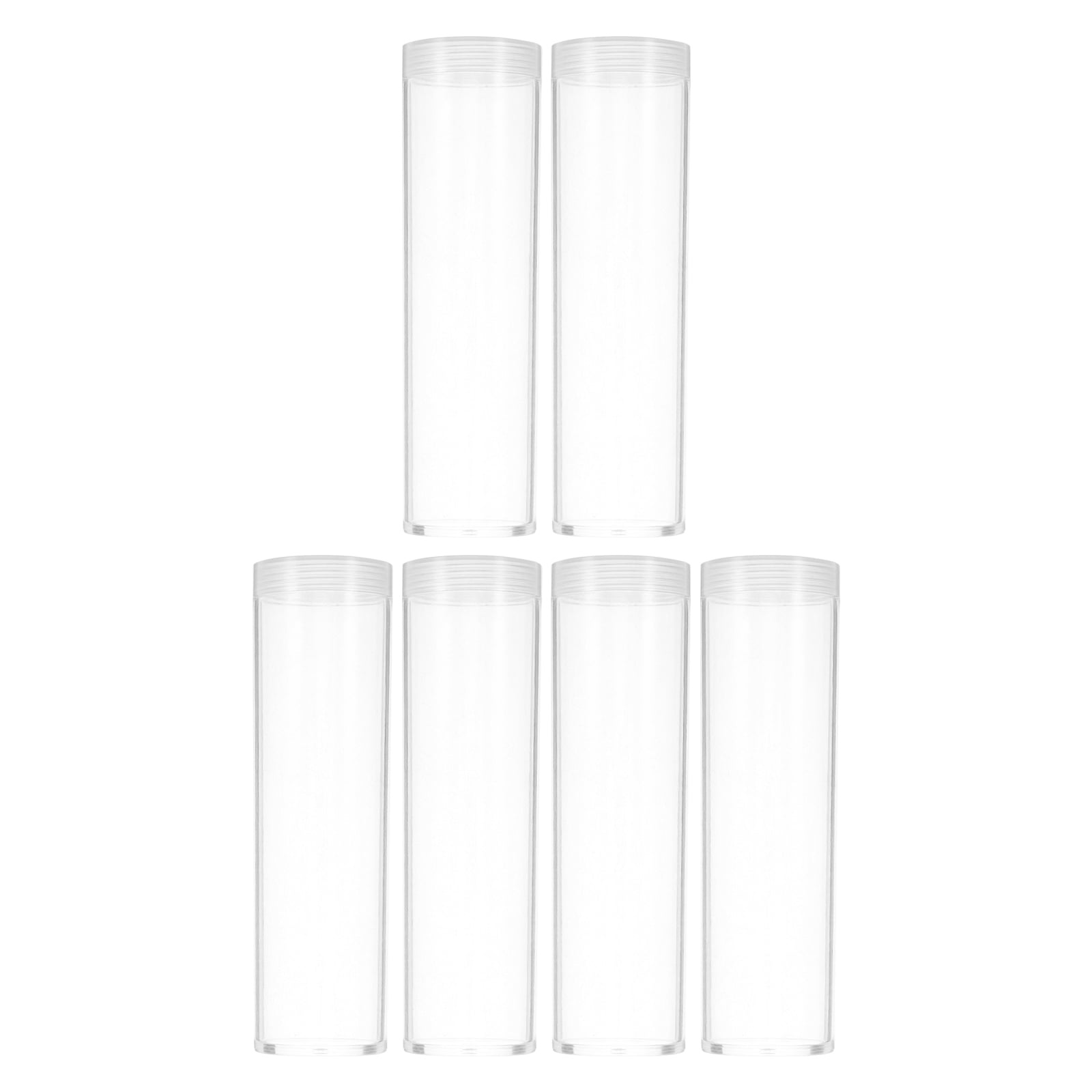 MLINS 6pcs Transparent Coin Storage Tubes Coin Holder Coin Storage Tube ...