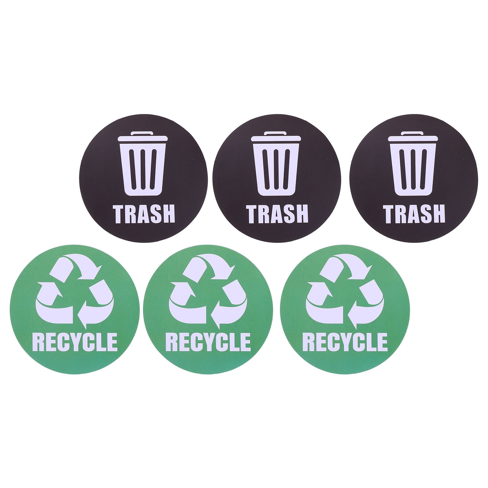 MLINS 6pcs Trash Can Recycling Labels Large Recycle Sticker for Waste ...