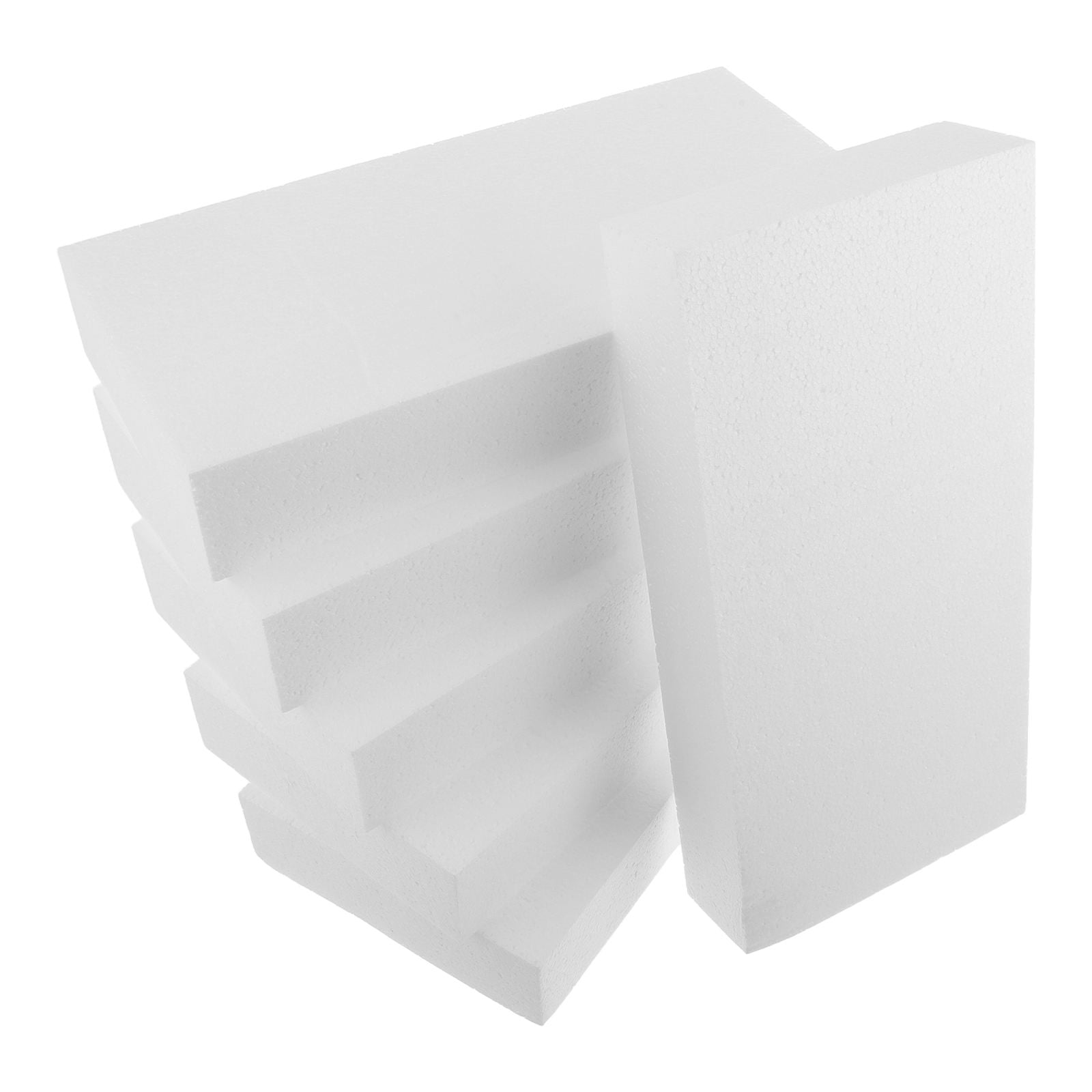 MLINS 6pcs White Thick Foam Sheets Foam Bricks Blank Polystyrene Blocks ...