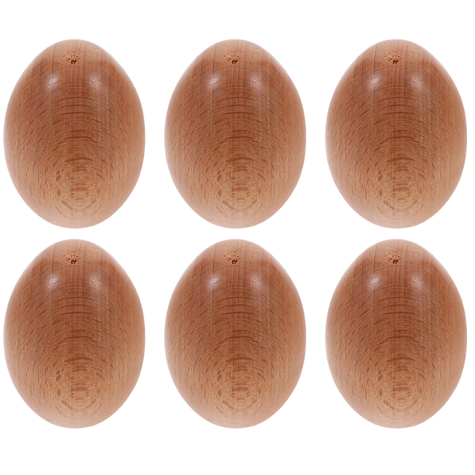 MLINS 6pcs Wood Eggs Shakers Wooden Egg Maracas Shakers Hand Percussion ...