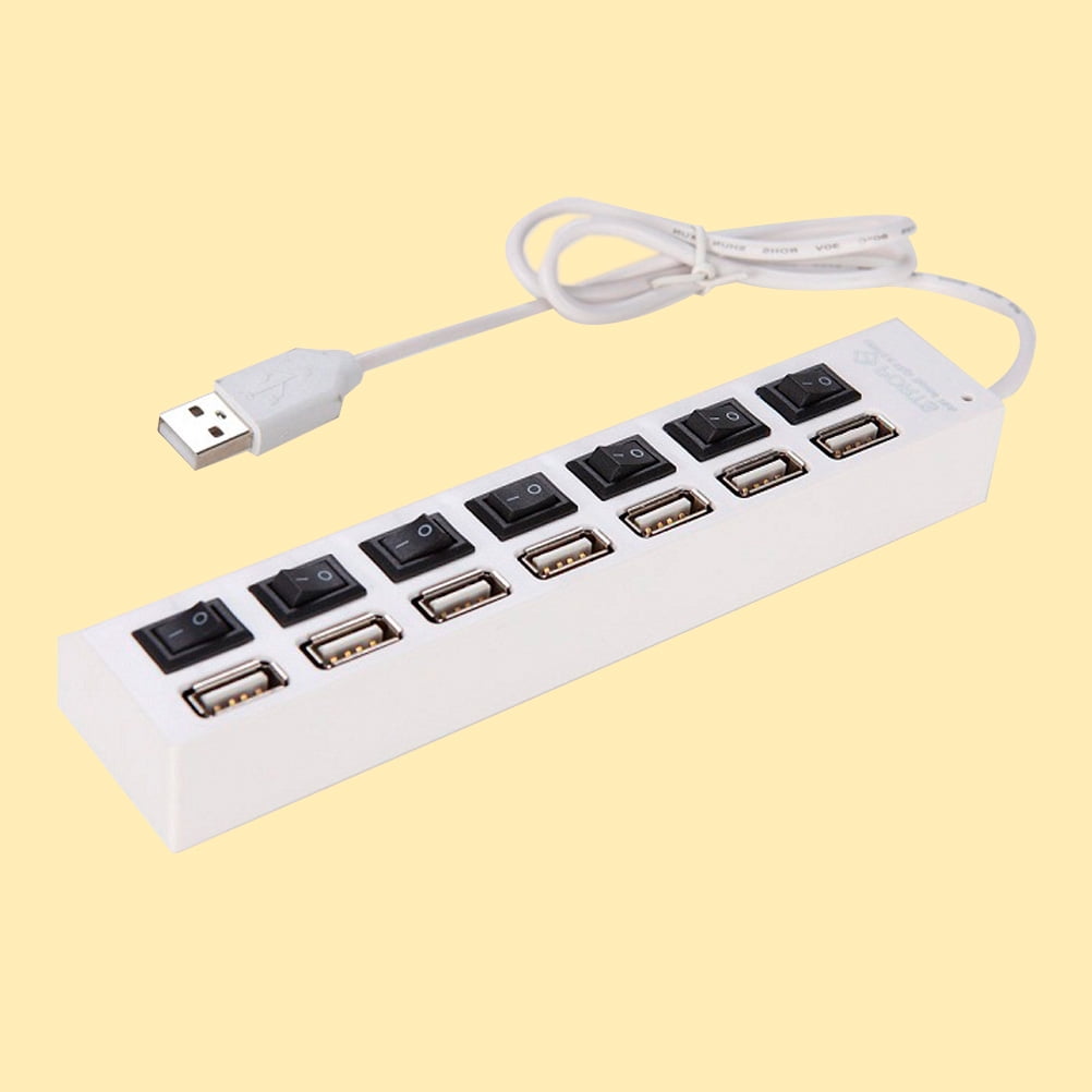 MLINS 7 Ports USB Hub for Data Transferring with Individual Power and ...