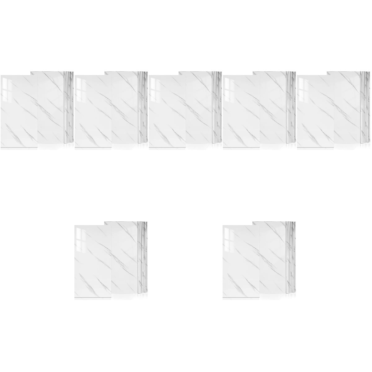 MLINS 70 Pcs Wall Tiles Peel And Stick Marble Wallpaper Wall Sticker ...