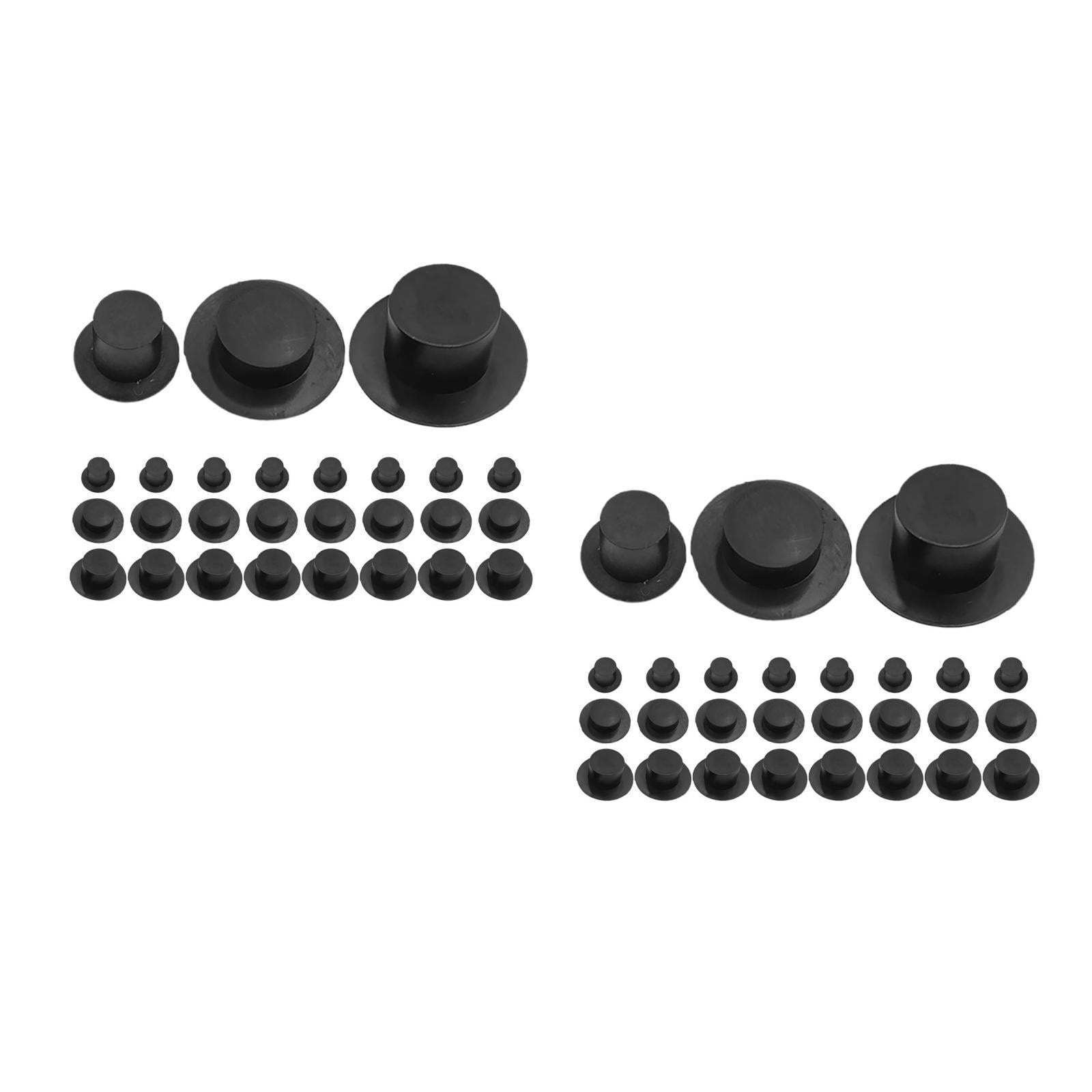 MLINS 72 pcs Mini Top Hats for Crafts Tiny Snowman Hats Plastic ...