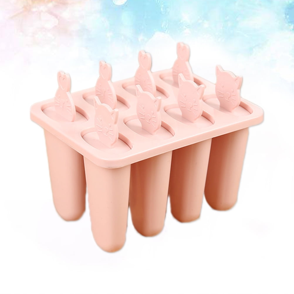 MLINS 8 Grids Cat Head Ice Cream Mold Molds Use Popsicles Baby Toddler ...