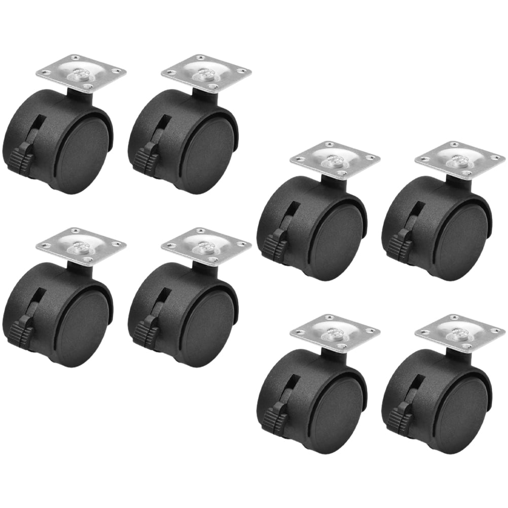 MLINS 8 Pcs Big Wheel Office Chair Wheels L-shaped Screw Thread Flat ...