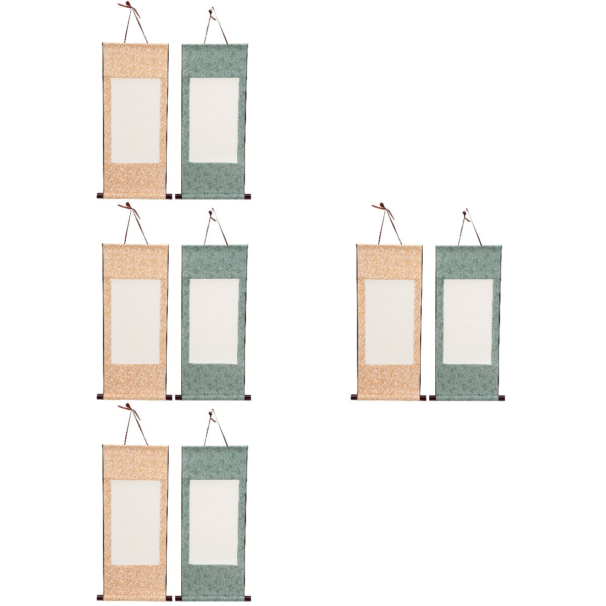 MLINS 8 Pcs Blank Scroll Calligraphy Blank Scroll Hanging Scroll Small ...