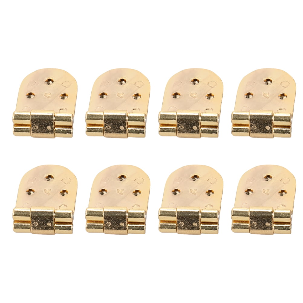 FELTECHELECTR Tiny Hinges Furniture Hinges Golden 8Pcs - Walmart.com
