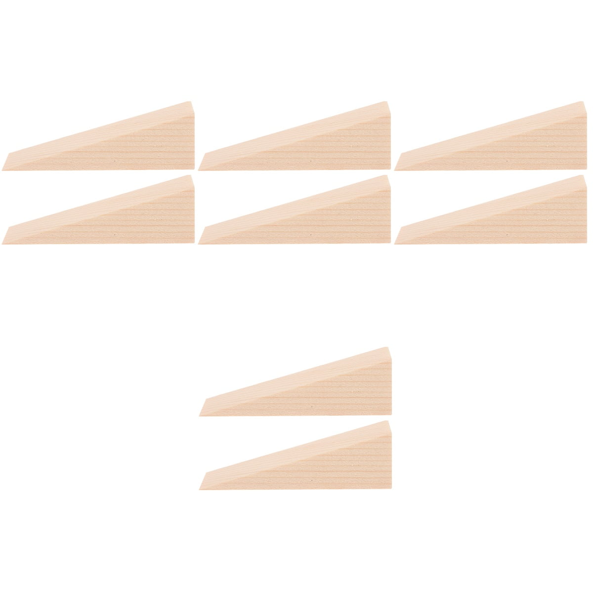 MLINS 8 Pcs Door Stopper Wedge Wooden Door Stopper Triangular Wooden ...