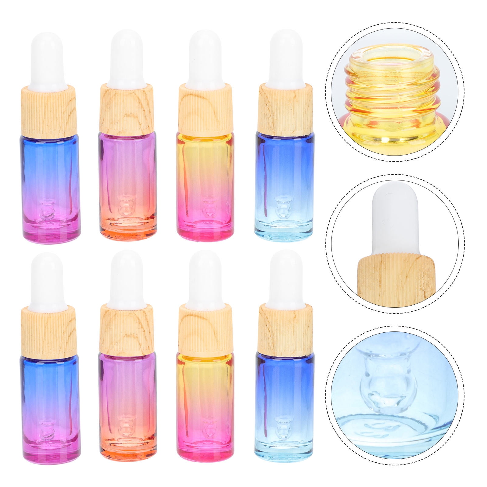 MLINS 8 Pcs Dropper Bottle Dropter Set Multi-function Bottles Cosmetic ...