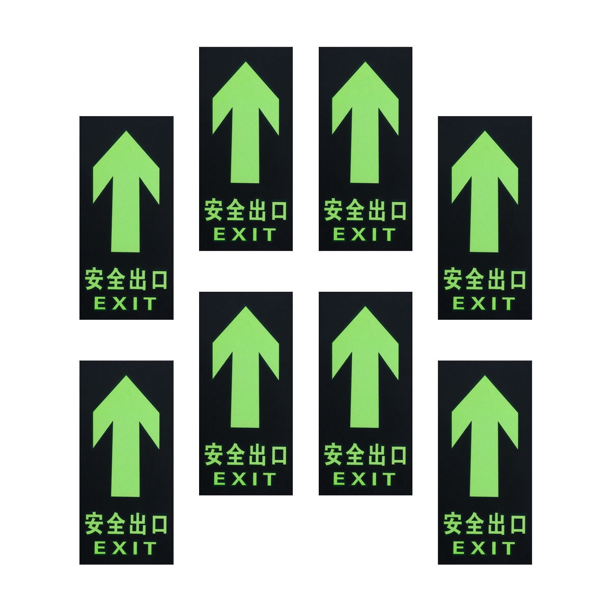 MLINS 8 Pcs EXIT Door Sign Sticker Wall Decal Fire Extinguisher Mount ...