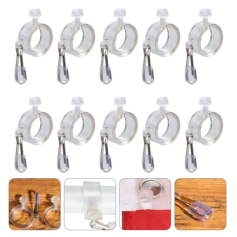 MLINS 8 Pcs Flag Pole Clamps Flag Mounting Rings Flag Pole Clip Flag ...