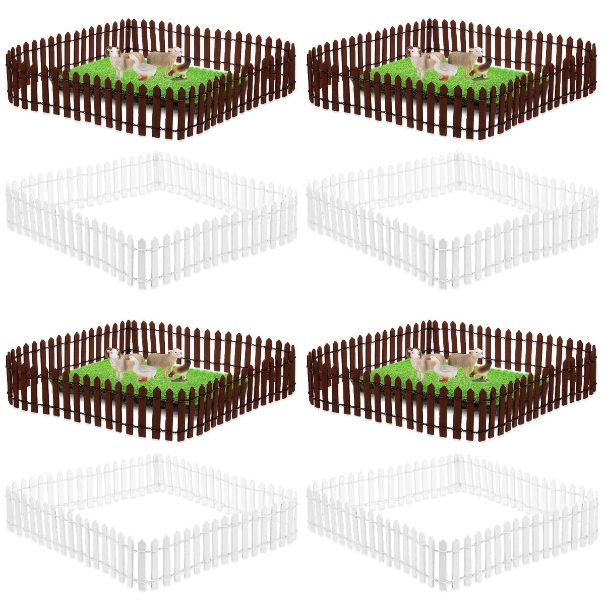MLINS 8 Pcs Mini House Wooden Fences Landscape Fences Household ...