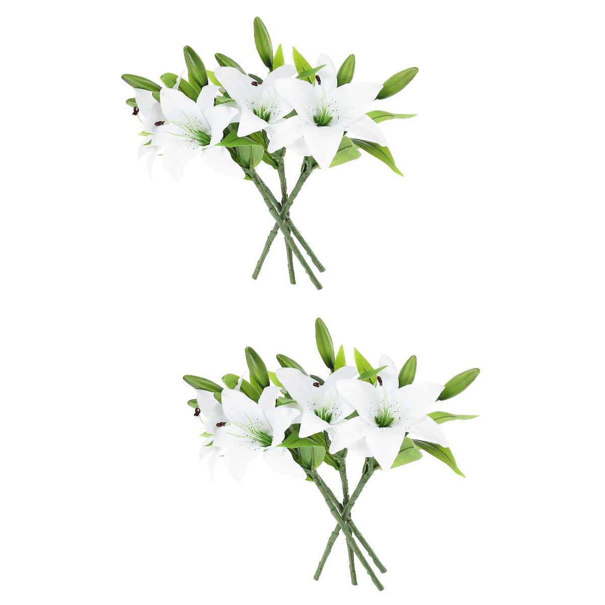 MLINS 8 Pcs Realistic Lily Flowers Faux Flower Lilies Fake Flowers ...