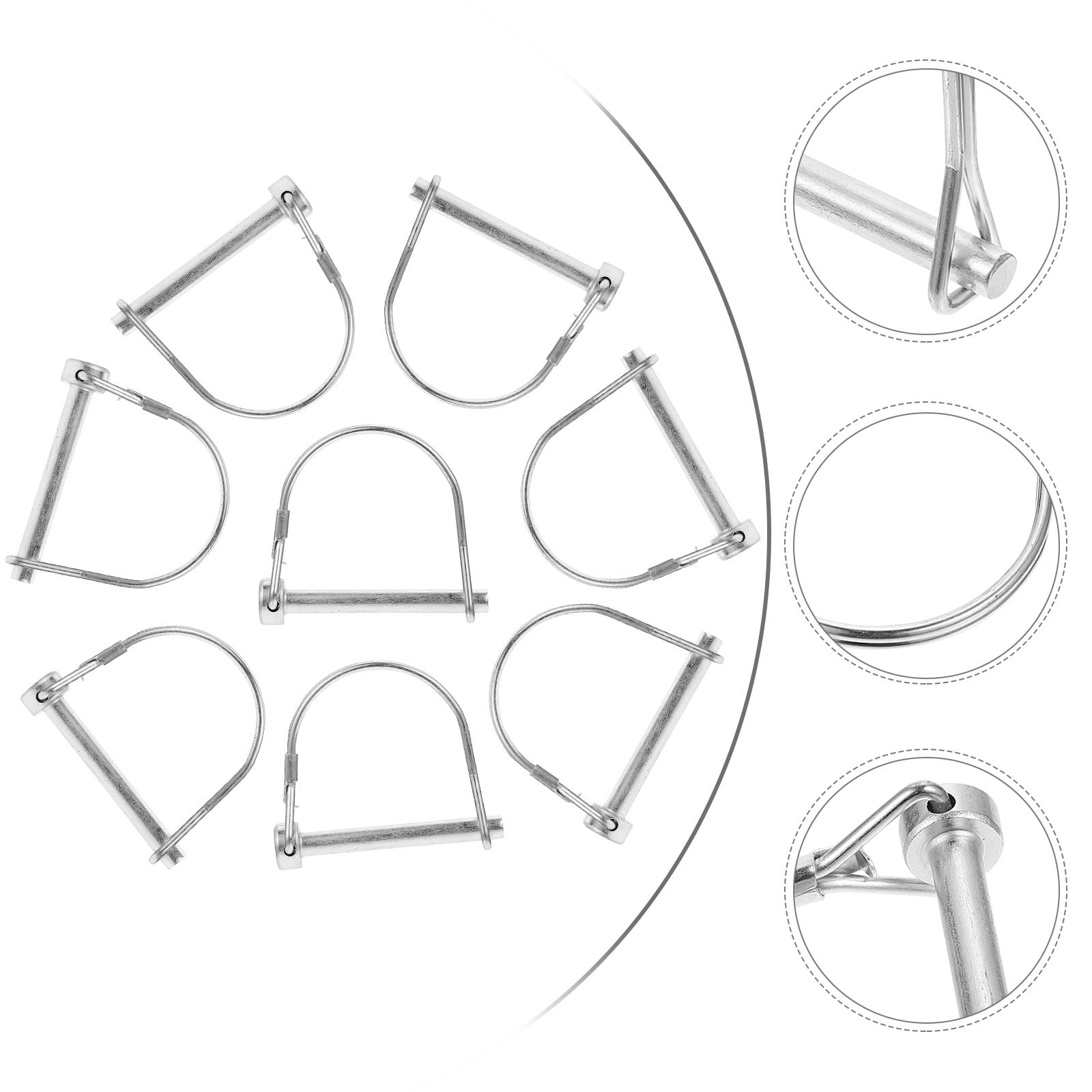 MLINS 8 Pcs Shaft Locking Pin Safety Coupler Round Wire Heavy Duty ...