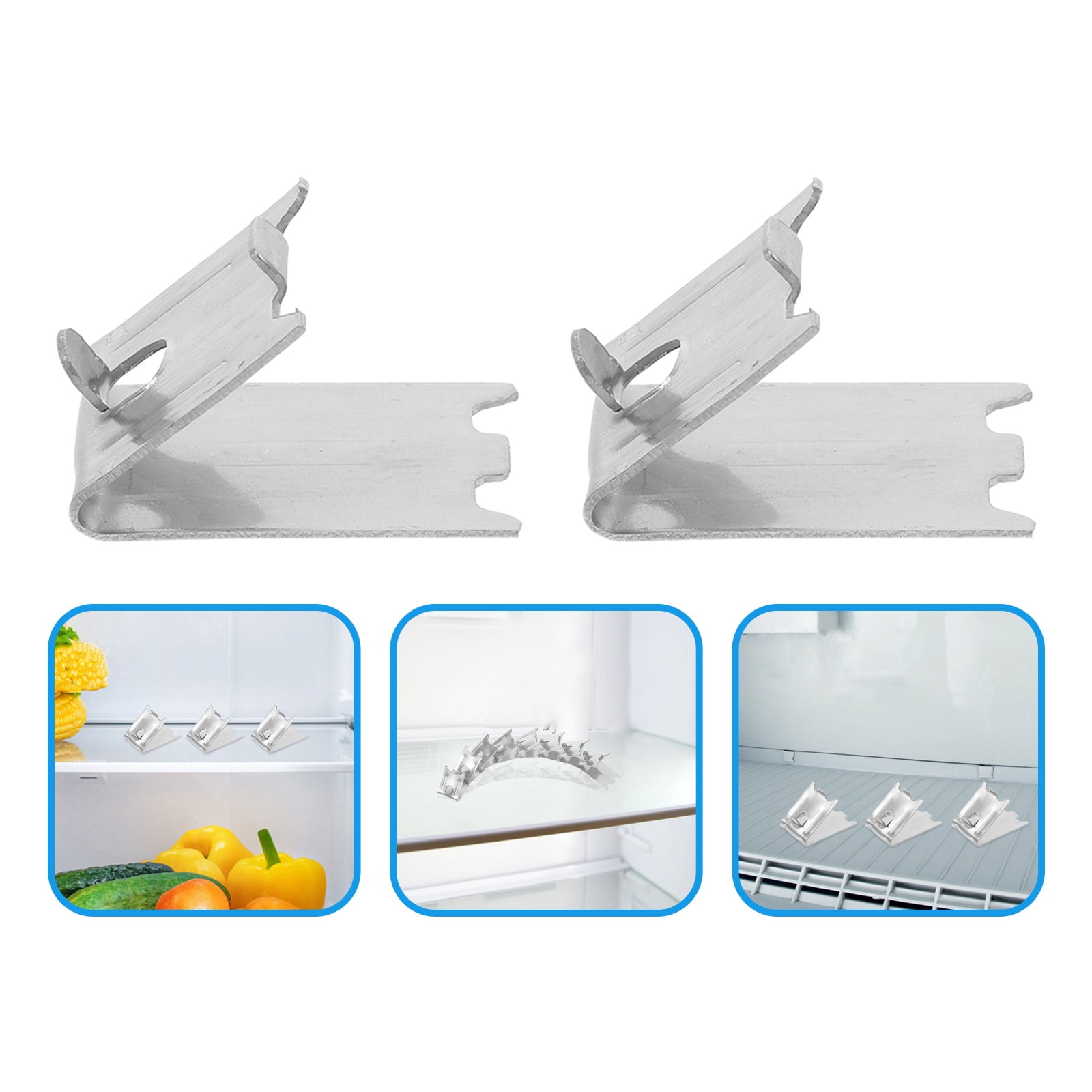 MLINS 8 Pcs Stainless Steel Buckle Fridge Kitchen Refrigerator Support ...