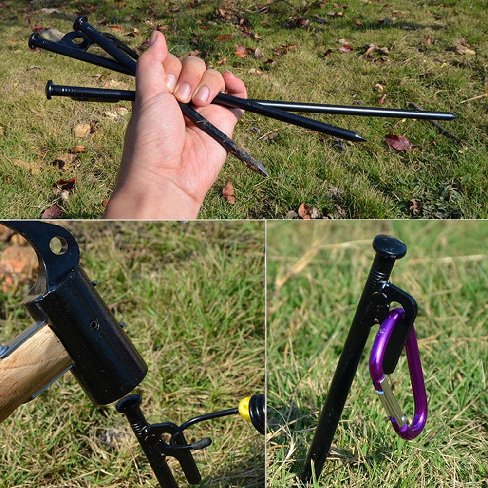 MLINS 8 Pcs Steel Nail Tent Pegs 30cm Outdoor Heavy Duty Steel Awning ...