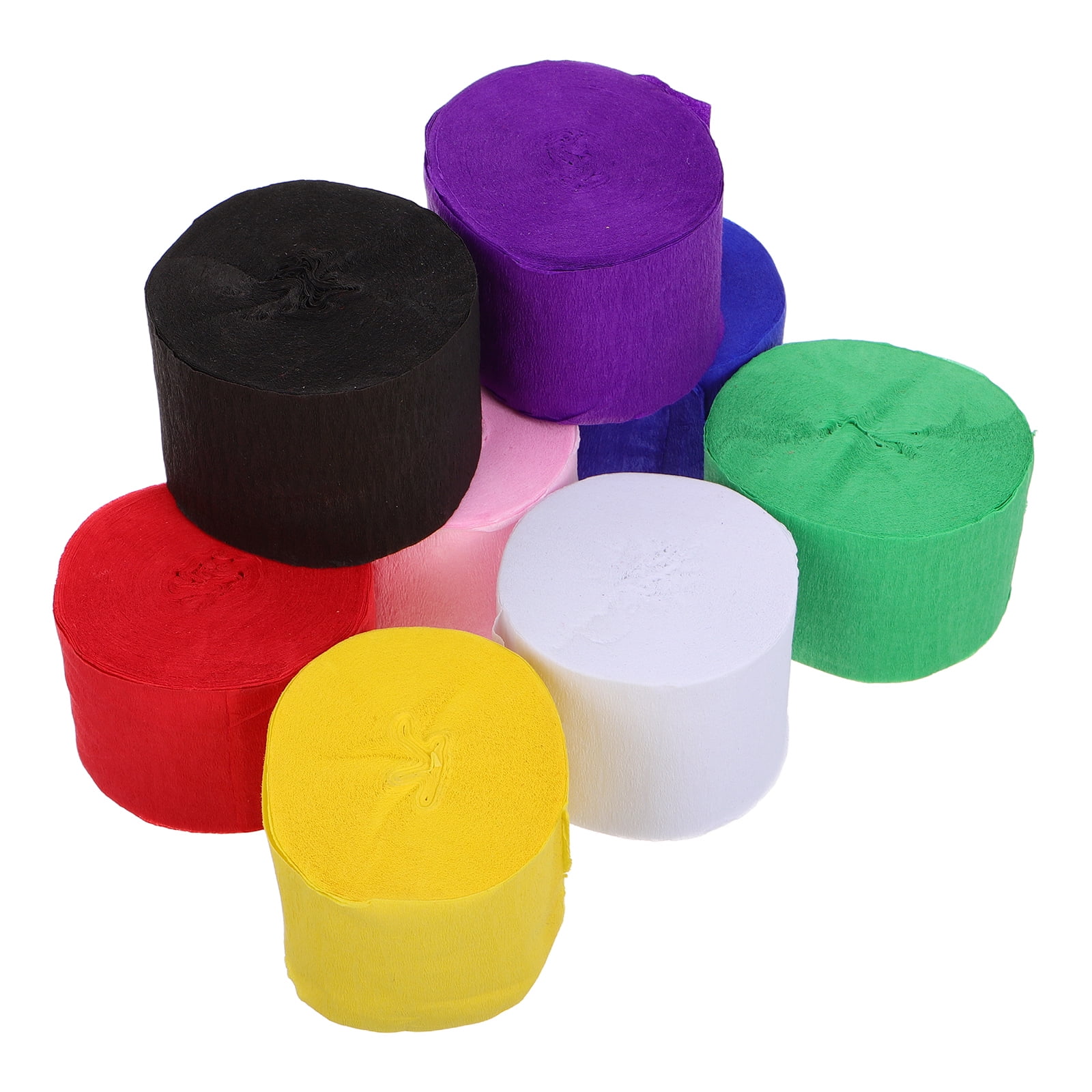 MLINS 8 Rolls Colorful Crepe Paper Blue Ribbon Decor Ribbons Multi ...