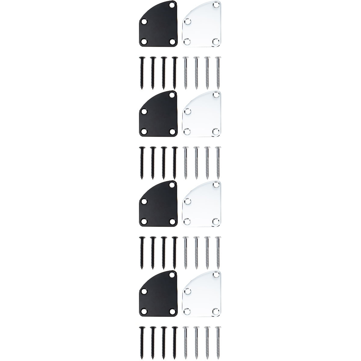 MLINS 8 Sets Guitar Neck Plates Replacement Stainless Steel Neck Joint ...