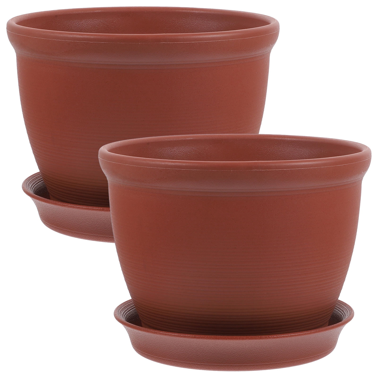 MLINS 8 Sets Simple Flower Pot With Storage Tray Balcony Flower ...