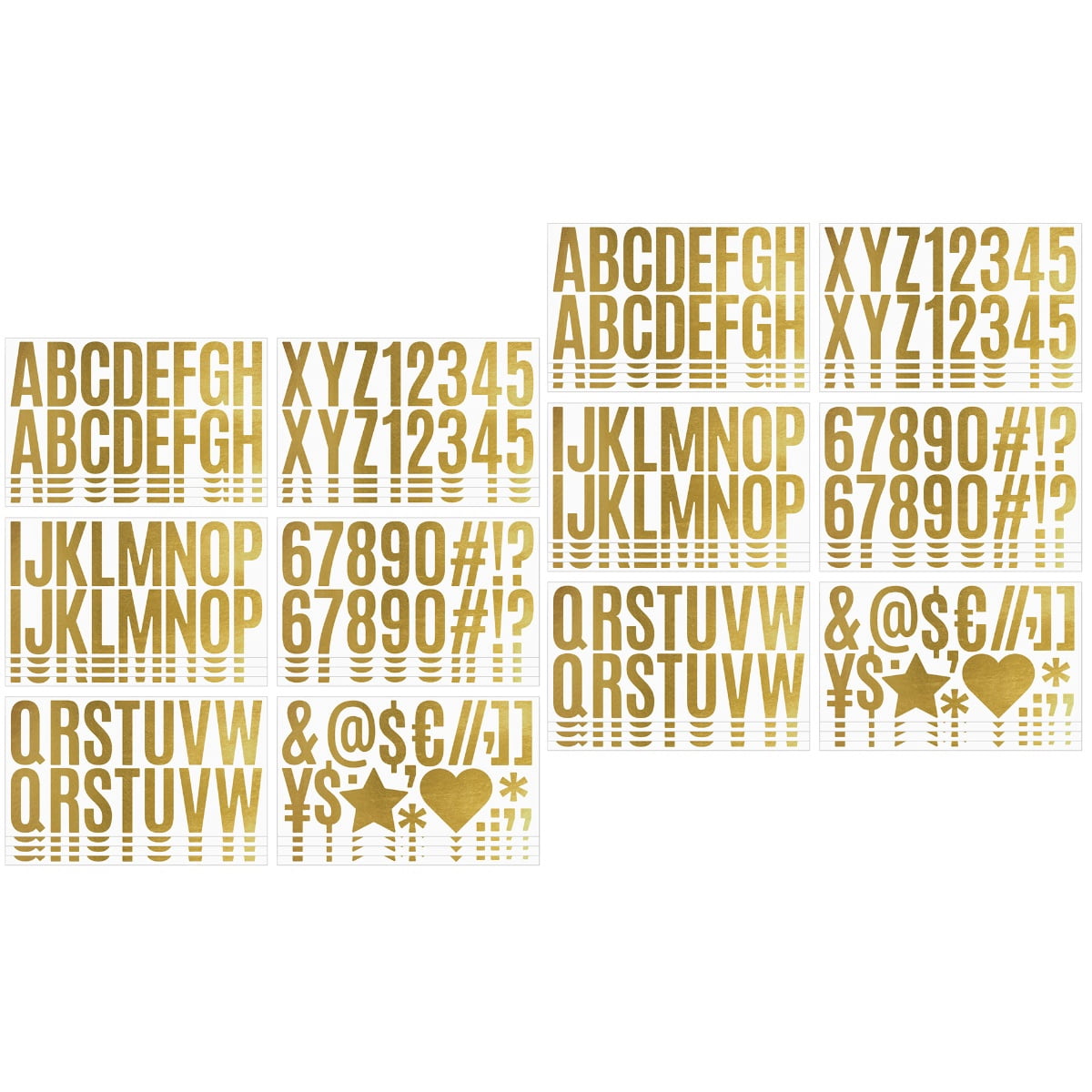MLINS 8 Sets of Number Letters Stickers Decorative Letters Numbers ...