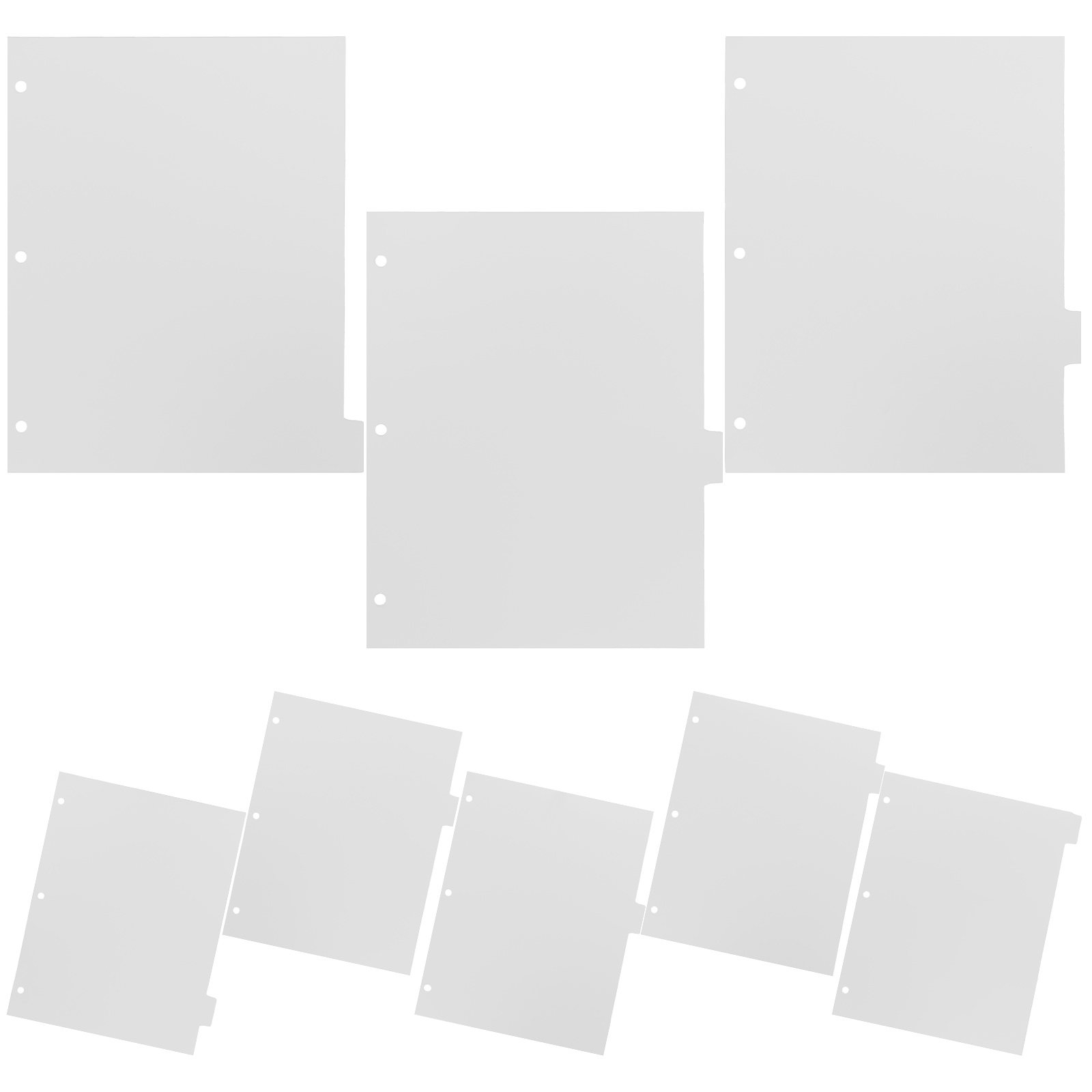 MLINS 8 Sheets Transparent Binder Dividers Frosted Separator ...