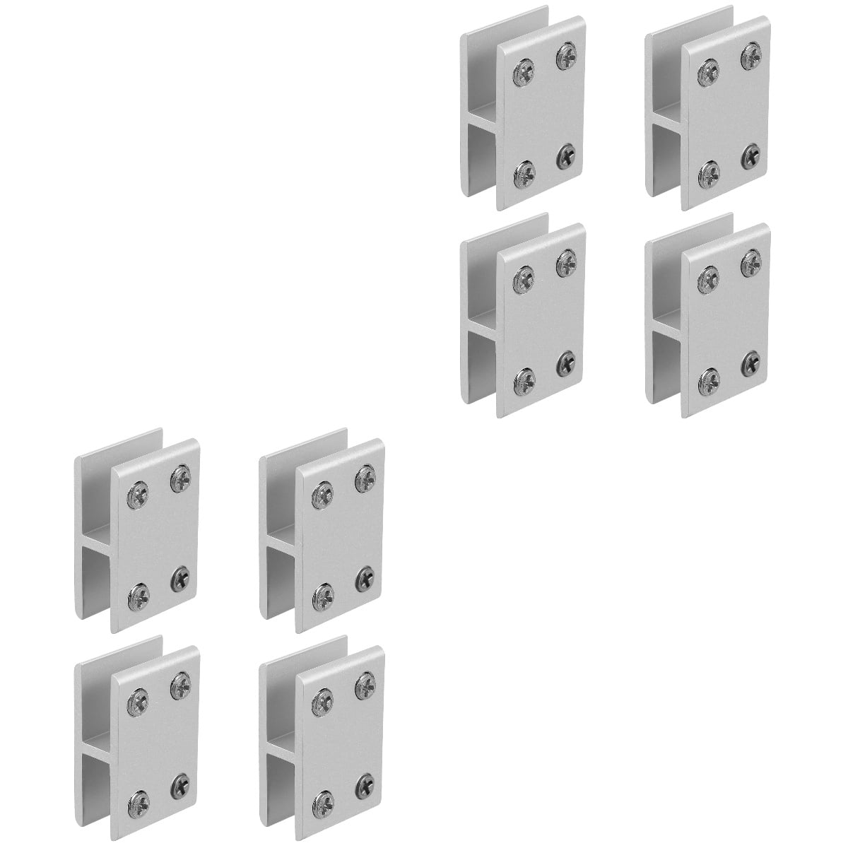 MLINS 8 pcs 10-12mm Glass Shelf Brackets Aluminium Alloy Clamp 180 ...
