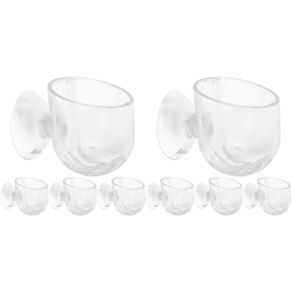 MLINS 8 pcs Acrylic Aquatic Planter Fish Tank Suction Cups Plant Pot ...