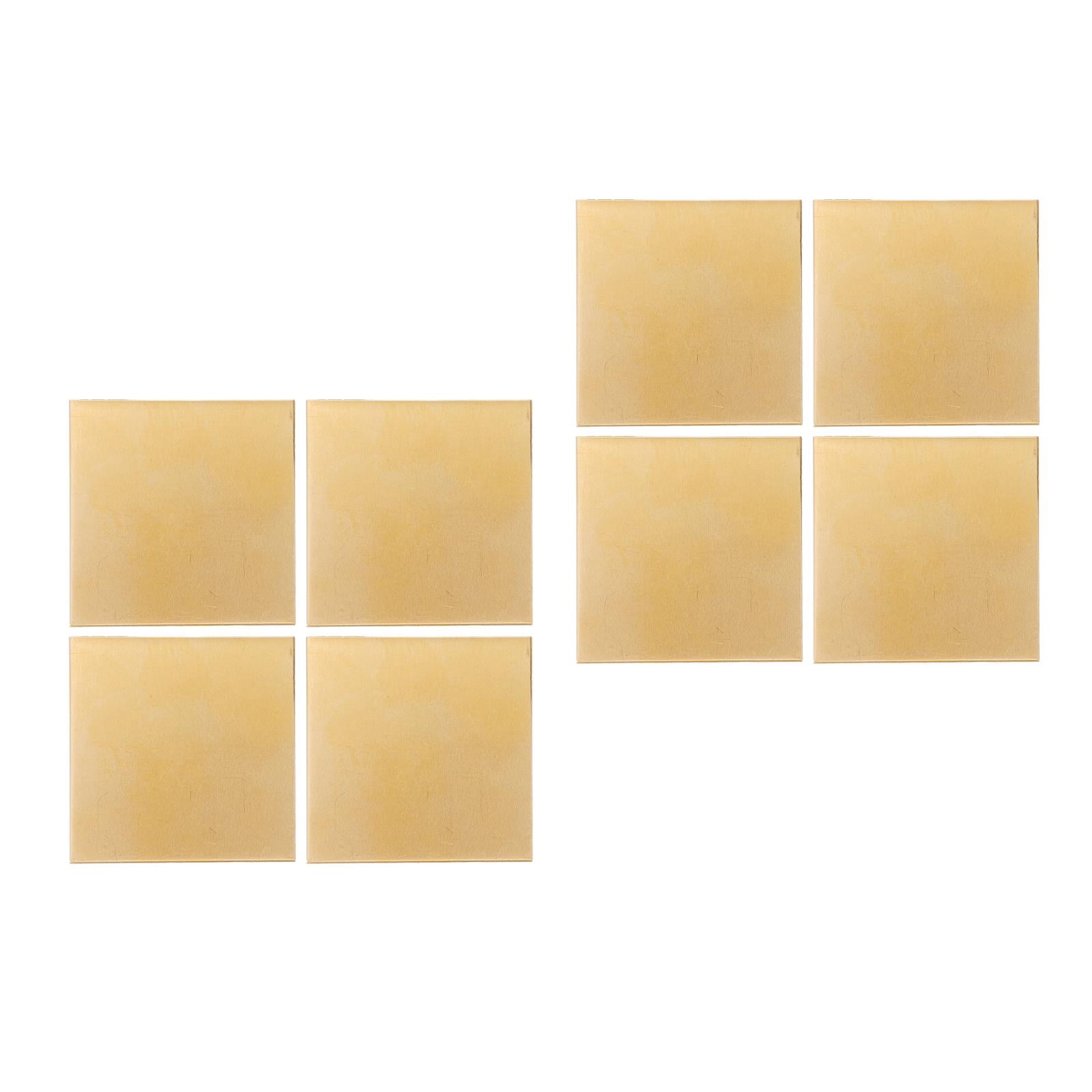 MLINS 8 pcs Brass Sheets DIY Crafts Brass Sheeting Reliable Easy to Cut ...