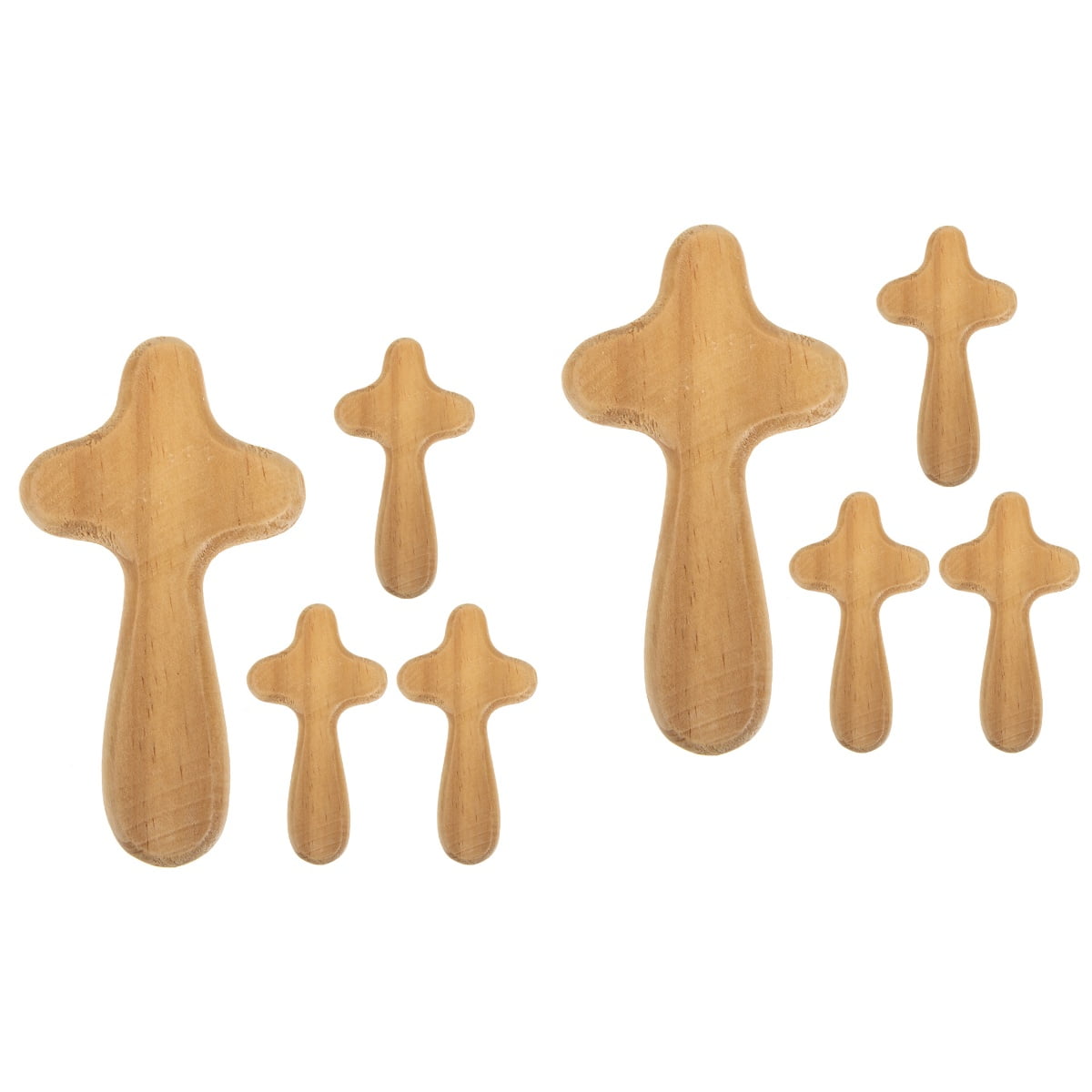 MLINS 8 pcs Christian Wooden Desktop Decor Cross Handheld Wooden Cross ...