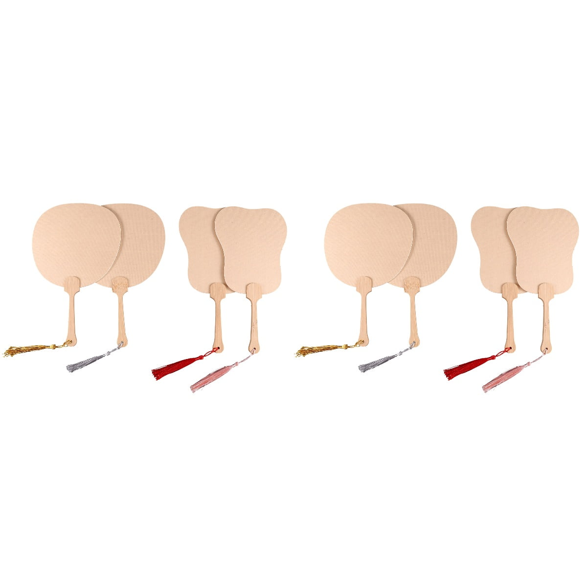 MLINS 8 pcs Hand-held Diy Fans Paper Fans Painting Fans for Handcraft ...