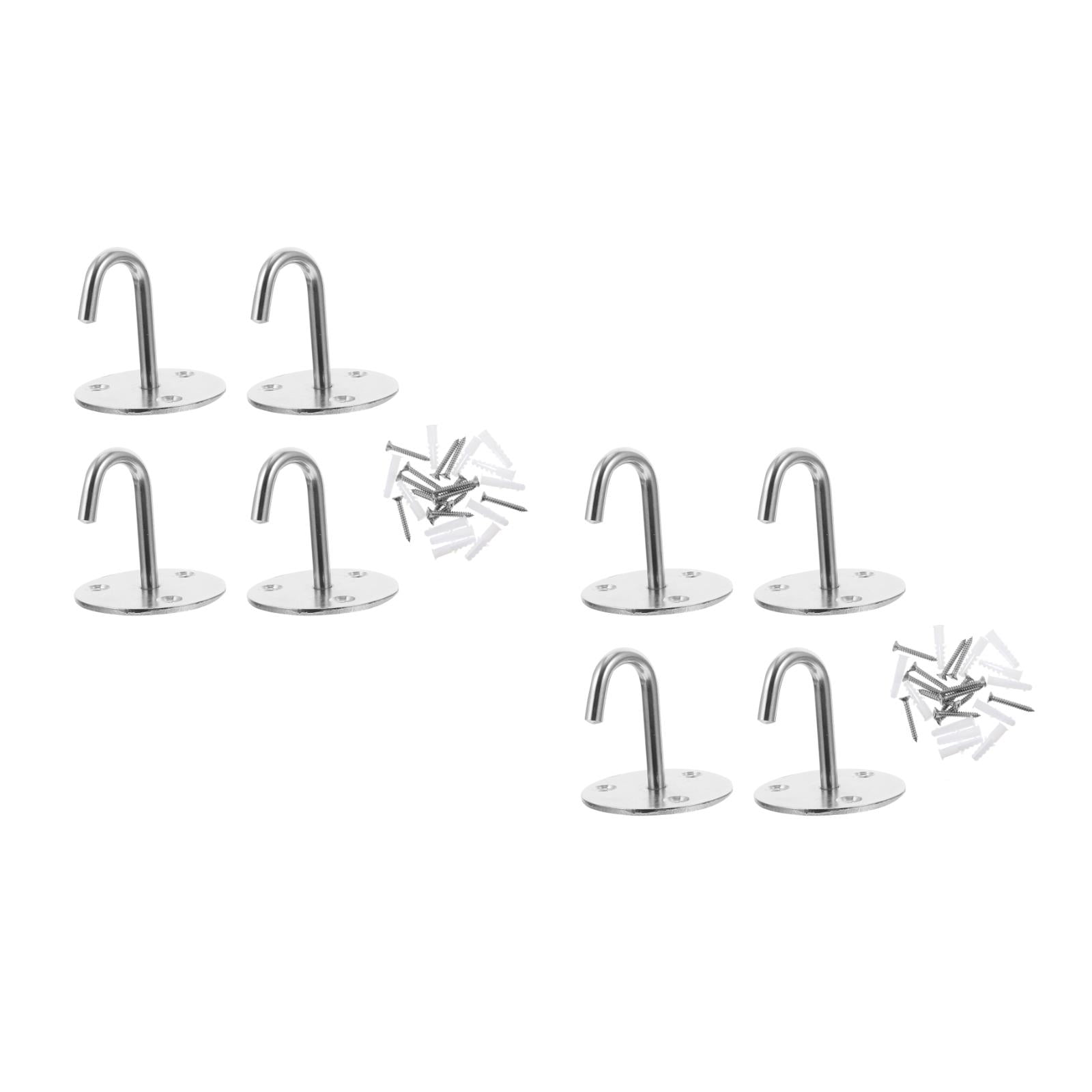 MLINS 8 pcs Ceiling Hook Sturdy Stainless Steel Hook Household Fixing ...