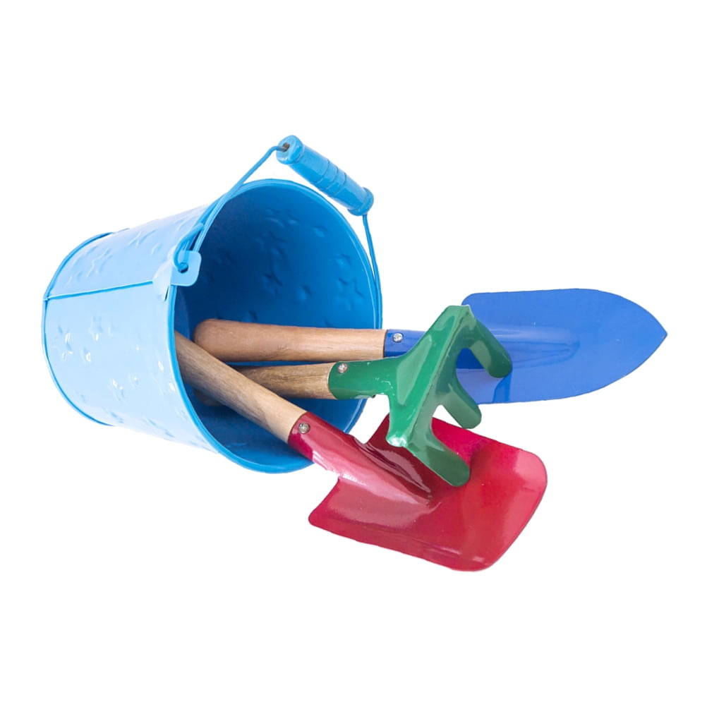MLINS 8 pcs Kids Gardening Tool Set with Fork Rake Sand Pail Bucket ...