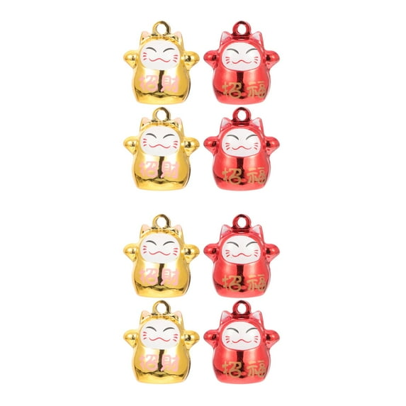 MLINS 8 pcs Luck Cat Bell Unique Cat Bell Decor Bell Cat DIY Decor ...