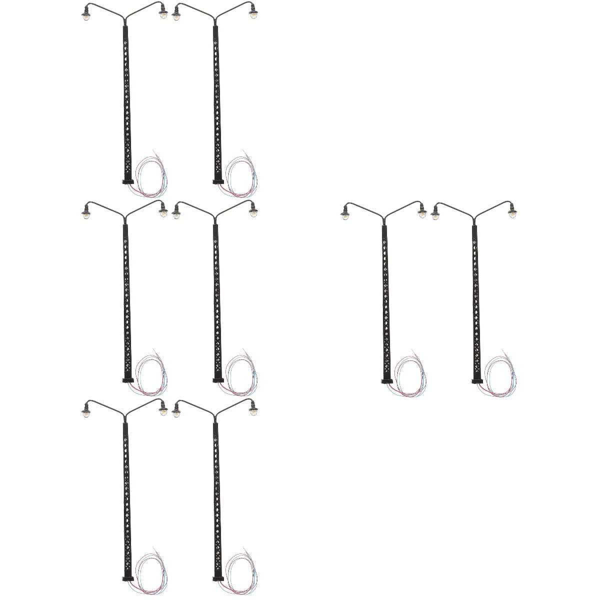 MLINS 8 pcs Model Railroad Train Lamp Post Model Building Sand Table ...