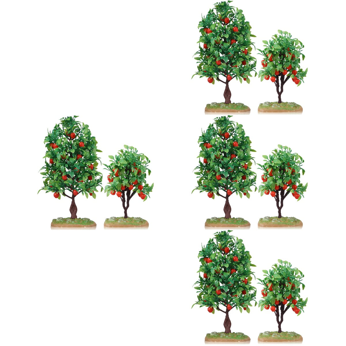 MLINS 8 pcs Model Trees Artificial Apple Trees Diorama Tree Figurines ...