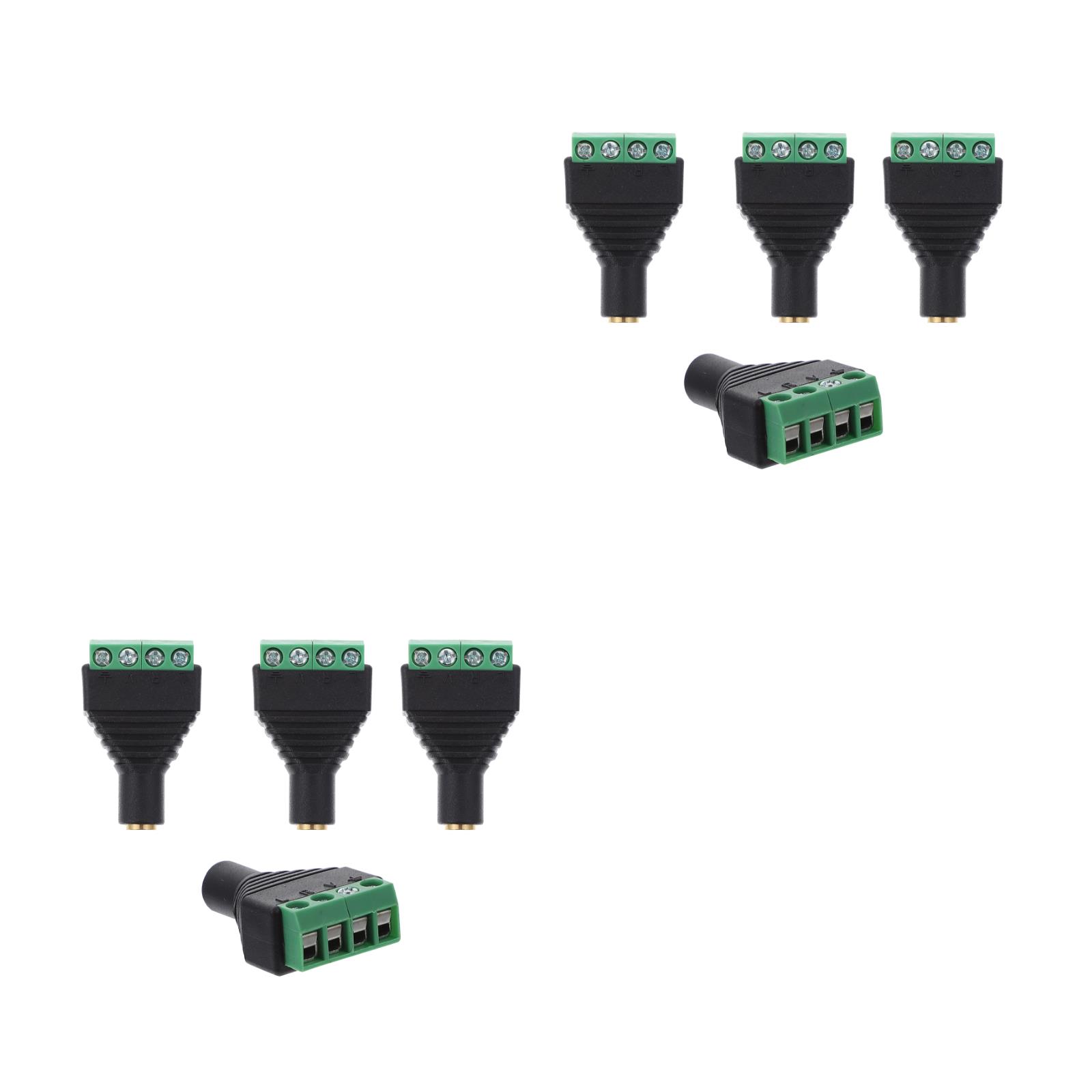 MLINS 8 pcs Panel Mount Jack Female Terminal Block Stereo Connector ...