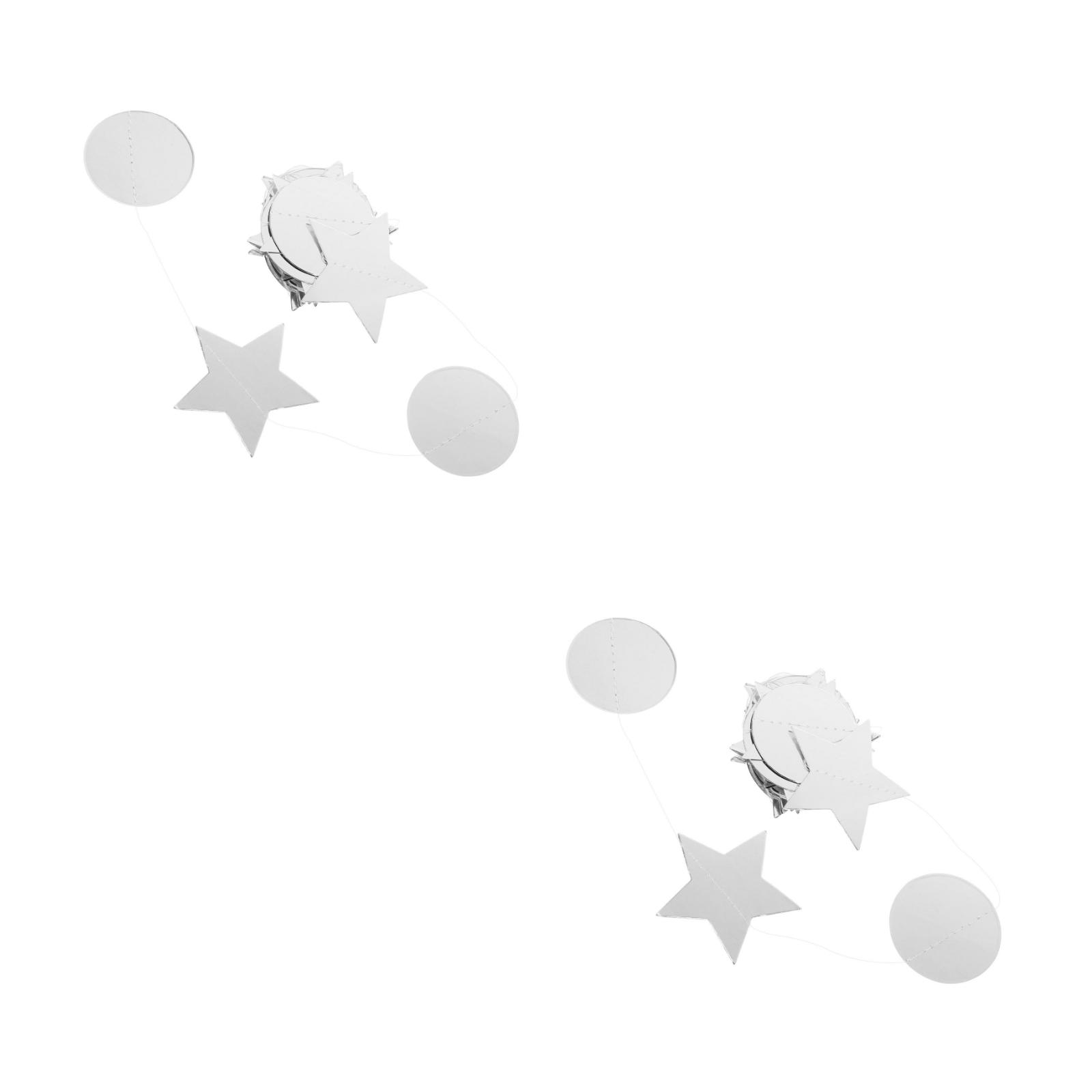 MLINS 8 pcs Party Garland Decoration Round Party Banner Star Party ...