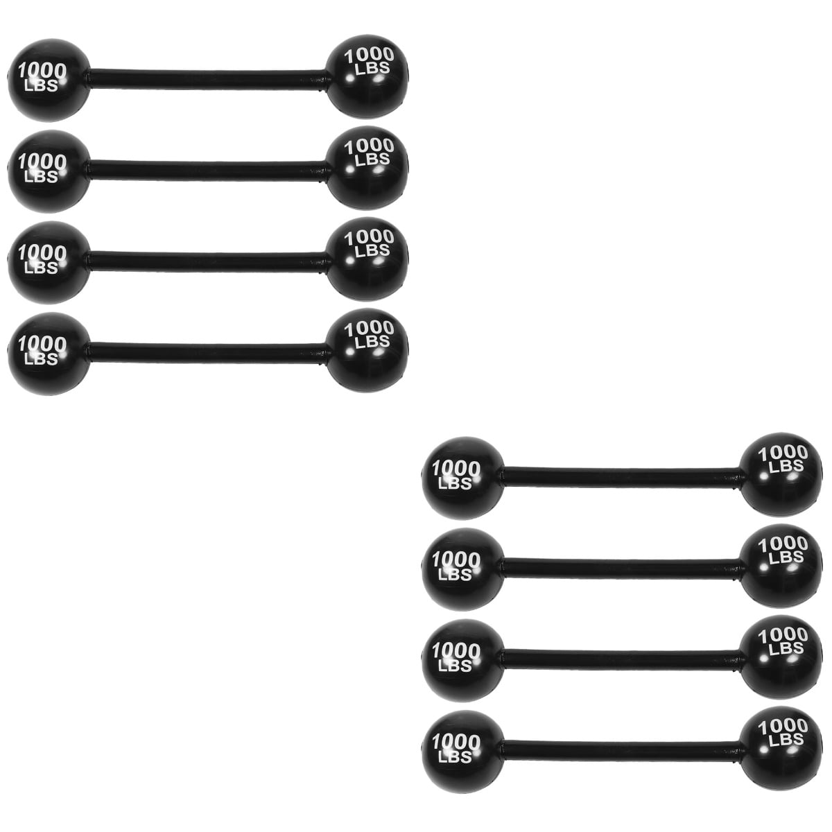 MLINS 8 pcs Simulation Barbell Inflatable Toy Funny Inflatable Barbell ...