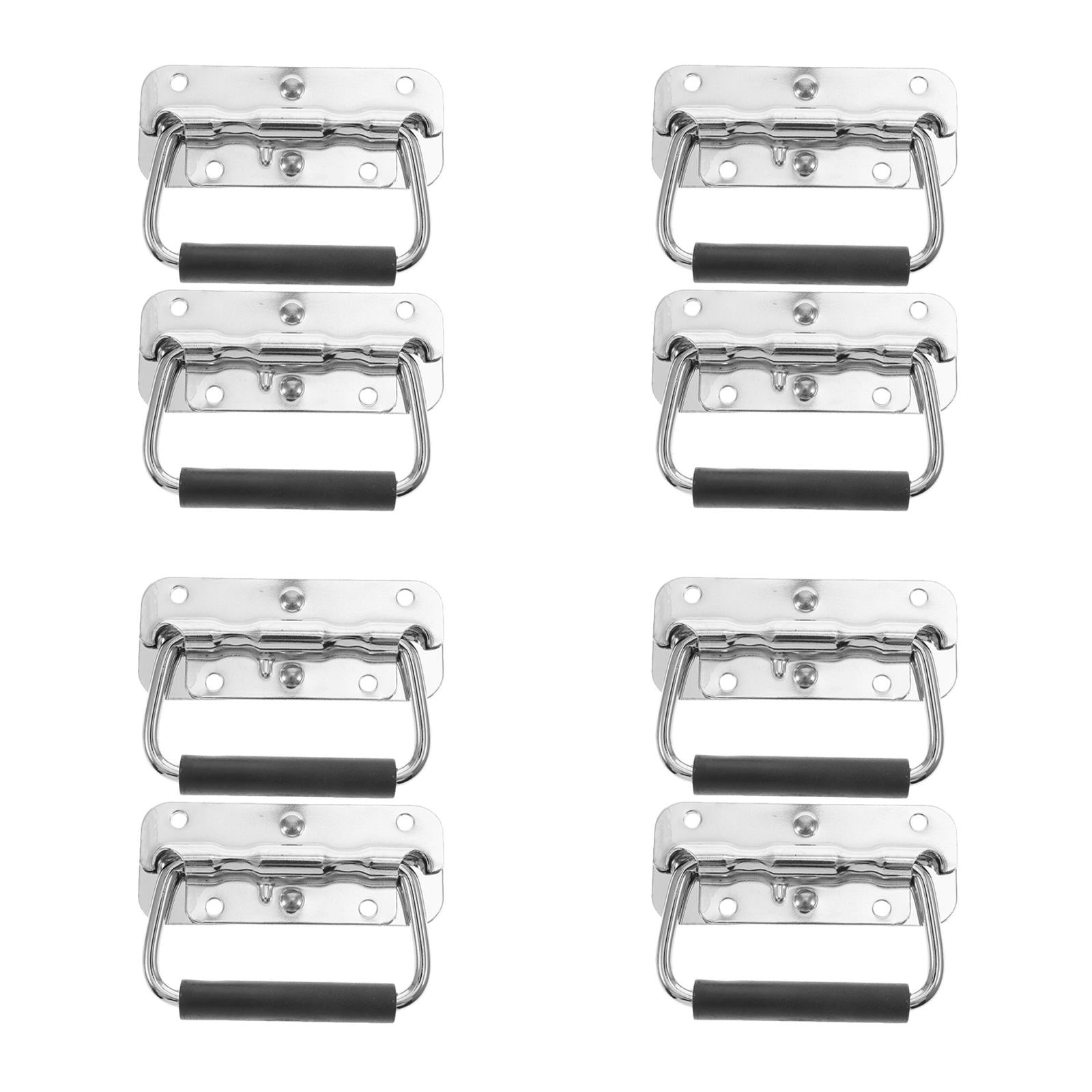 MLINS 8 pcs Spring-Loaded Folding Handles Stainless Steel Folding Pull ...