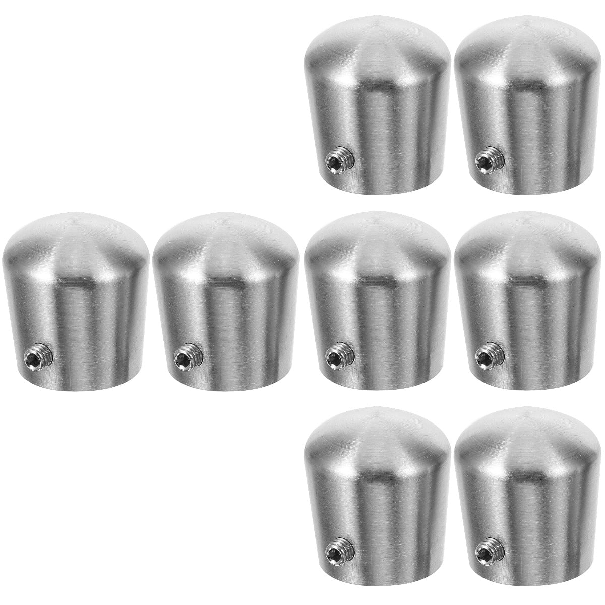 MLINS 8 pcs Stair Handrail Plugs Stainless Steel Handrail Stair End ...