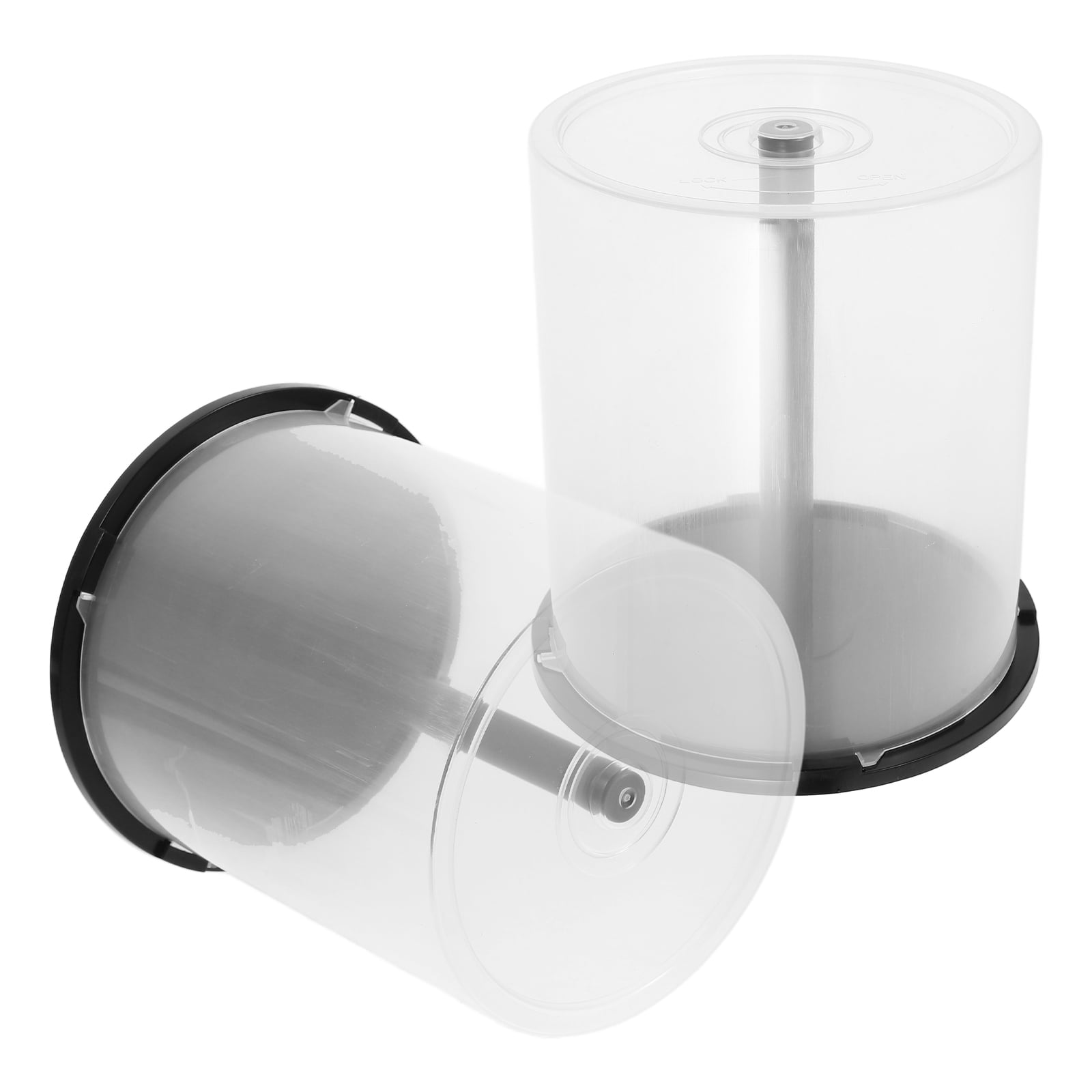 MLINS 8 pcs Storage Bucket Clear Plastic Dvds Holder Compact Disk ...