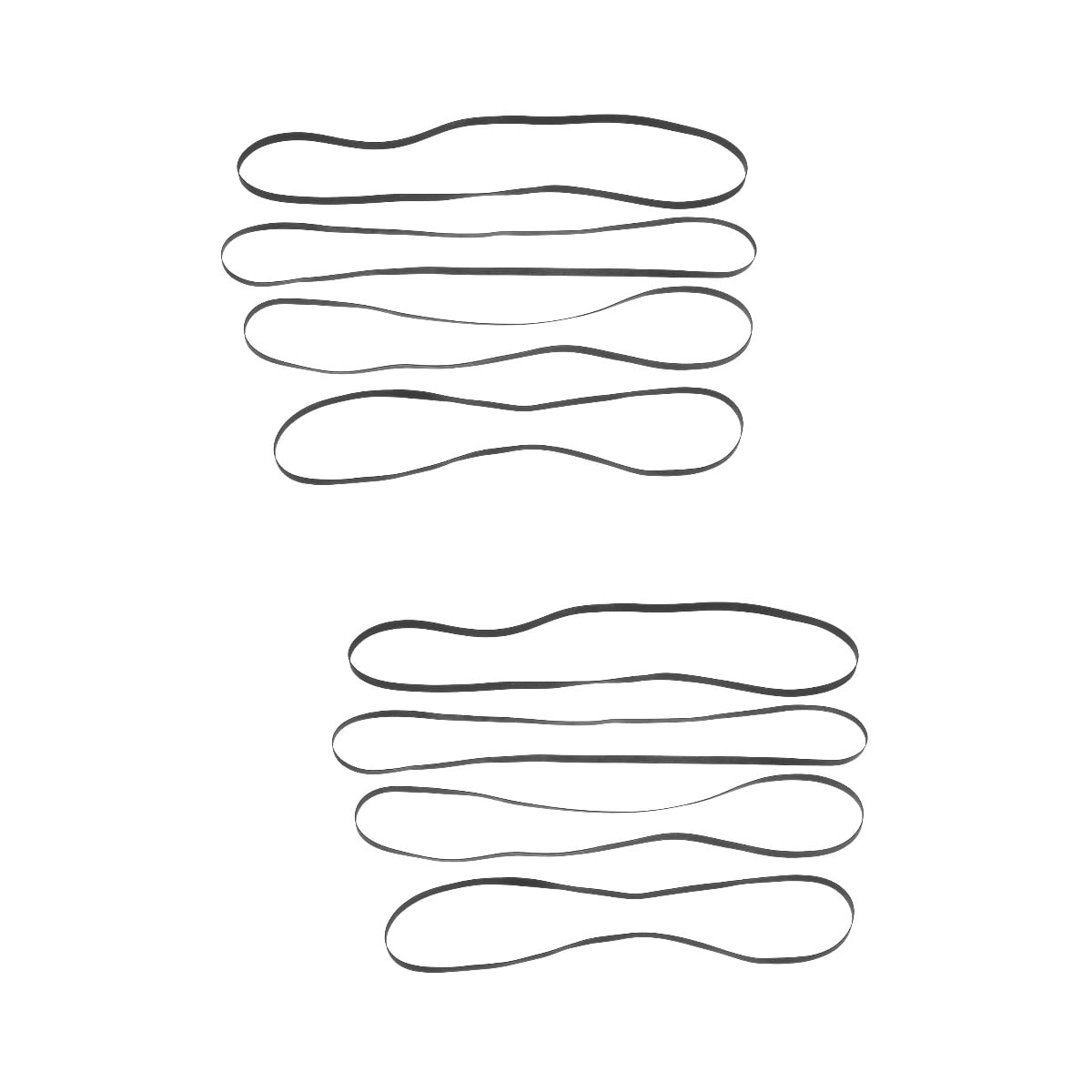 MLINS 8 pcs Vinyl Phonograph Recorder Belts Replace Turntable Belts ...