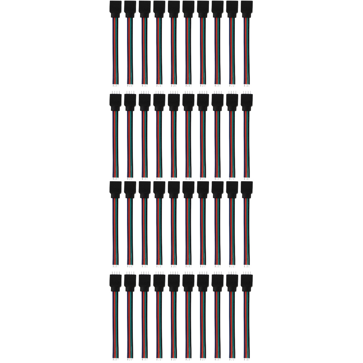 MLINS 80 pcs Durable 4-pins Female and Male Connector LED Strip ...