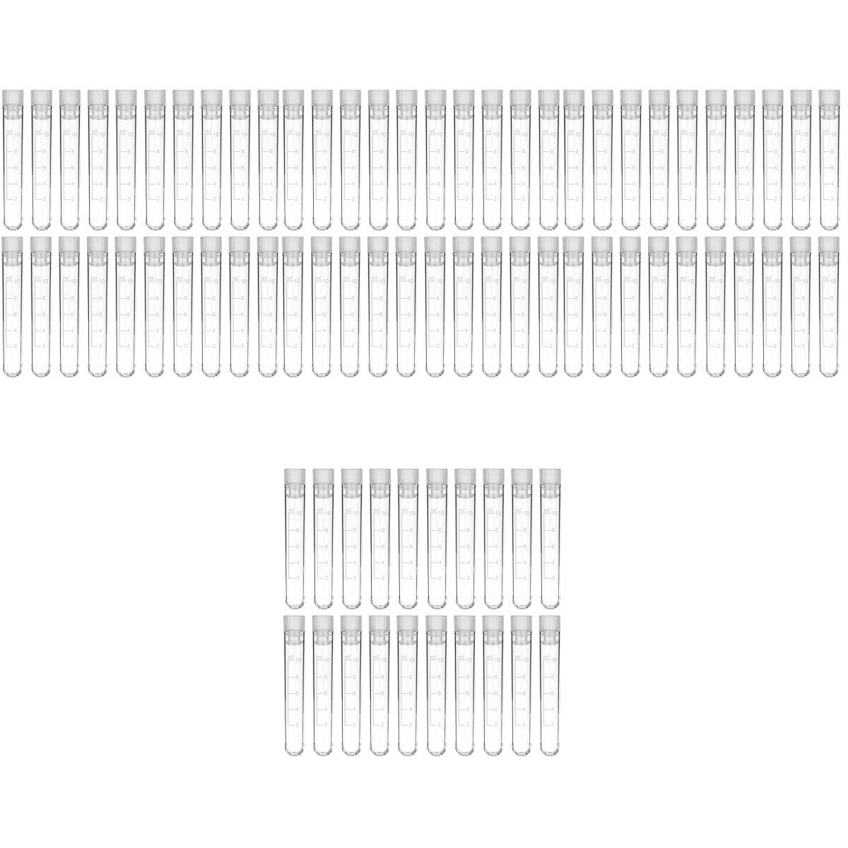 MLINS 80 pcs Freezer Plastic Vial With Cap 10ml Sampling Tube Test Vial ...