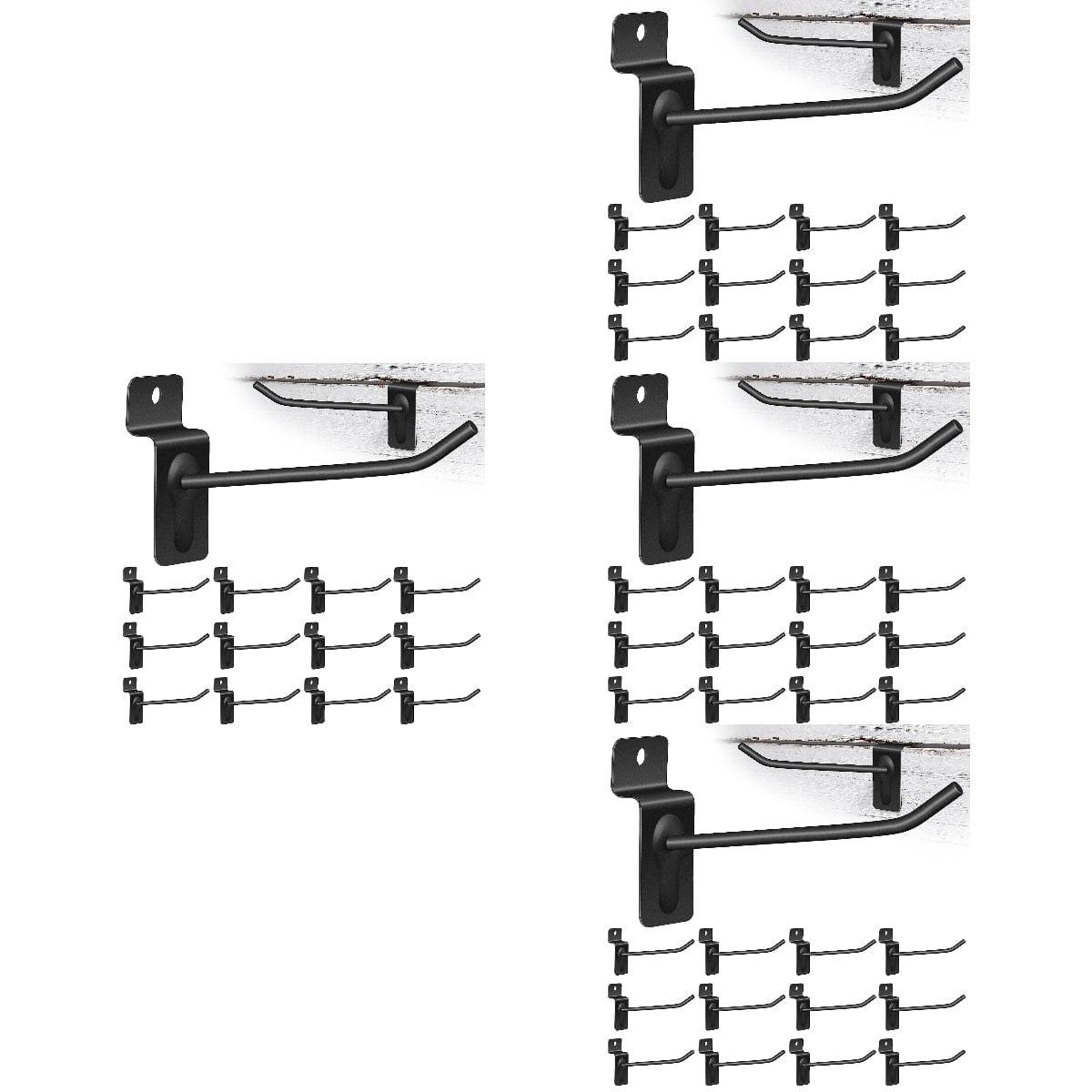 MLINS 80 pcs Slatwall Hooks Wall Storage Hangers Slatwall Organizers ...