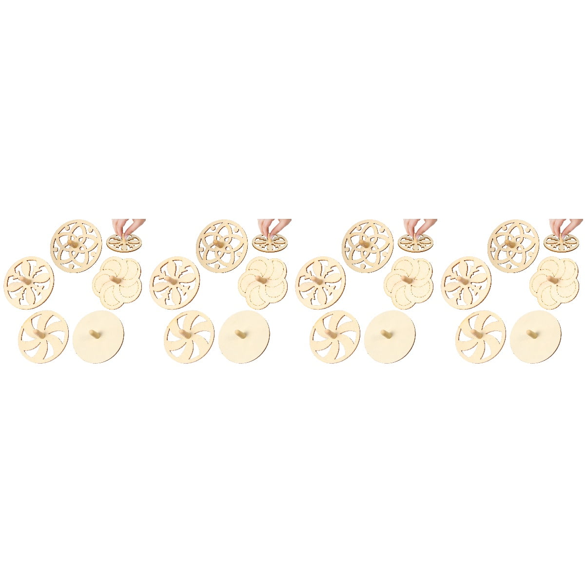 MLINS 80 pcs Unfinished Tops Coloring Wood Blank Gyroscopes for Kids ...