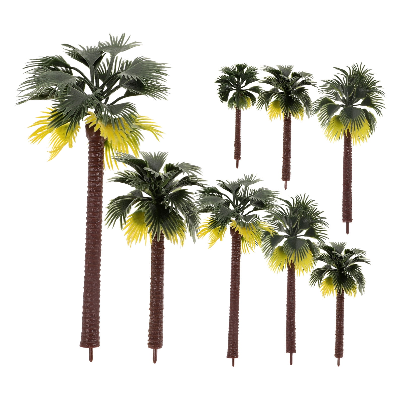 MLINS 8Pcs Miniature Palm Trees Models Miniature Scenery Landscape ...