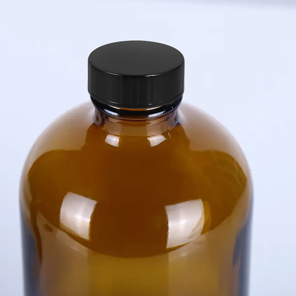 MLINS 8Pcs Screw Cap Round Glass Bottles Cone Cap Reagent Bottle ...